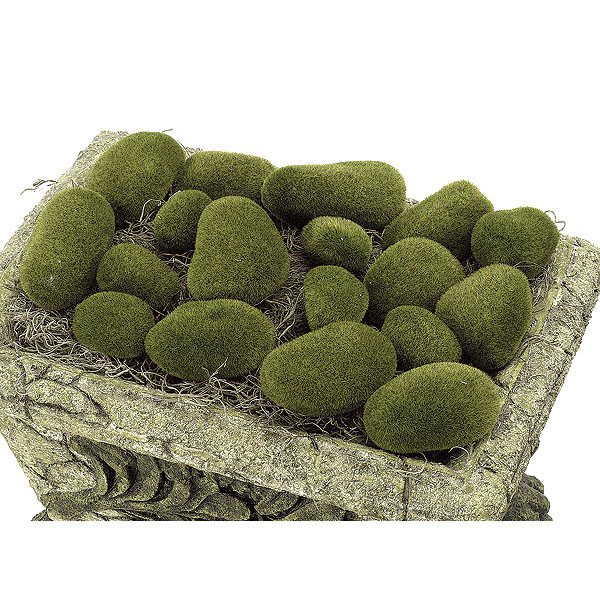 Plastic Moss Rocks - Set of 18 | A-2511