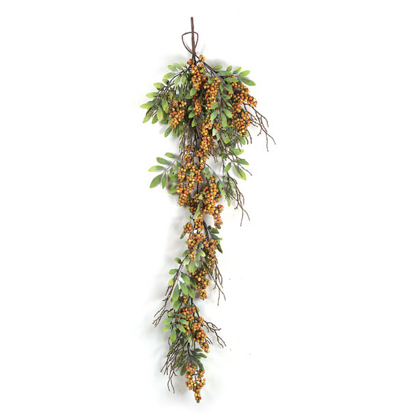 46 inch Multi Fall Color Hanging Berry Cluster Vine: (Set of 3) | P-9494
