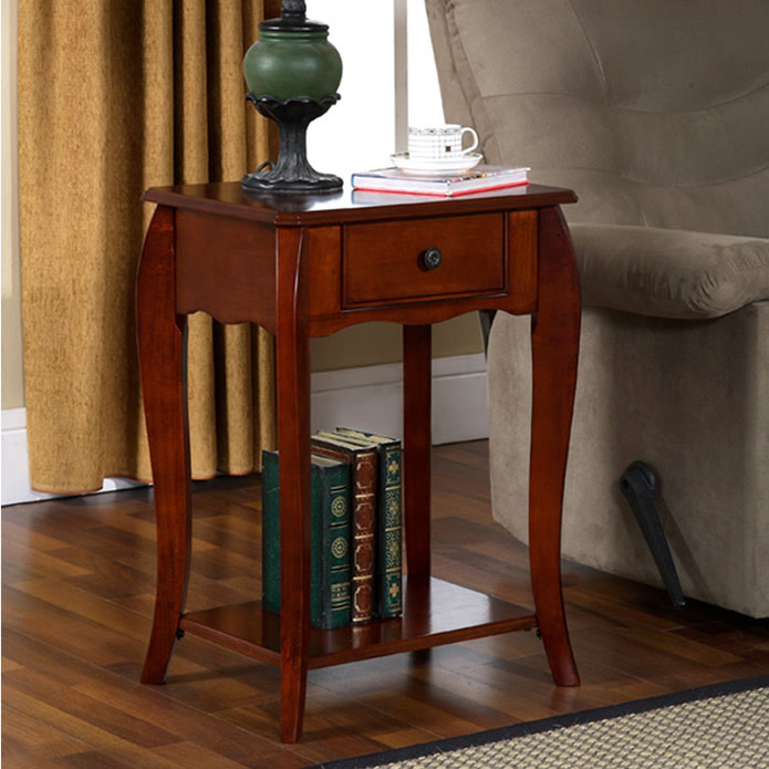 All Things Cedar | Chair Side Table with Cherry Finish | HR38