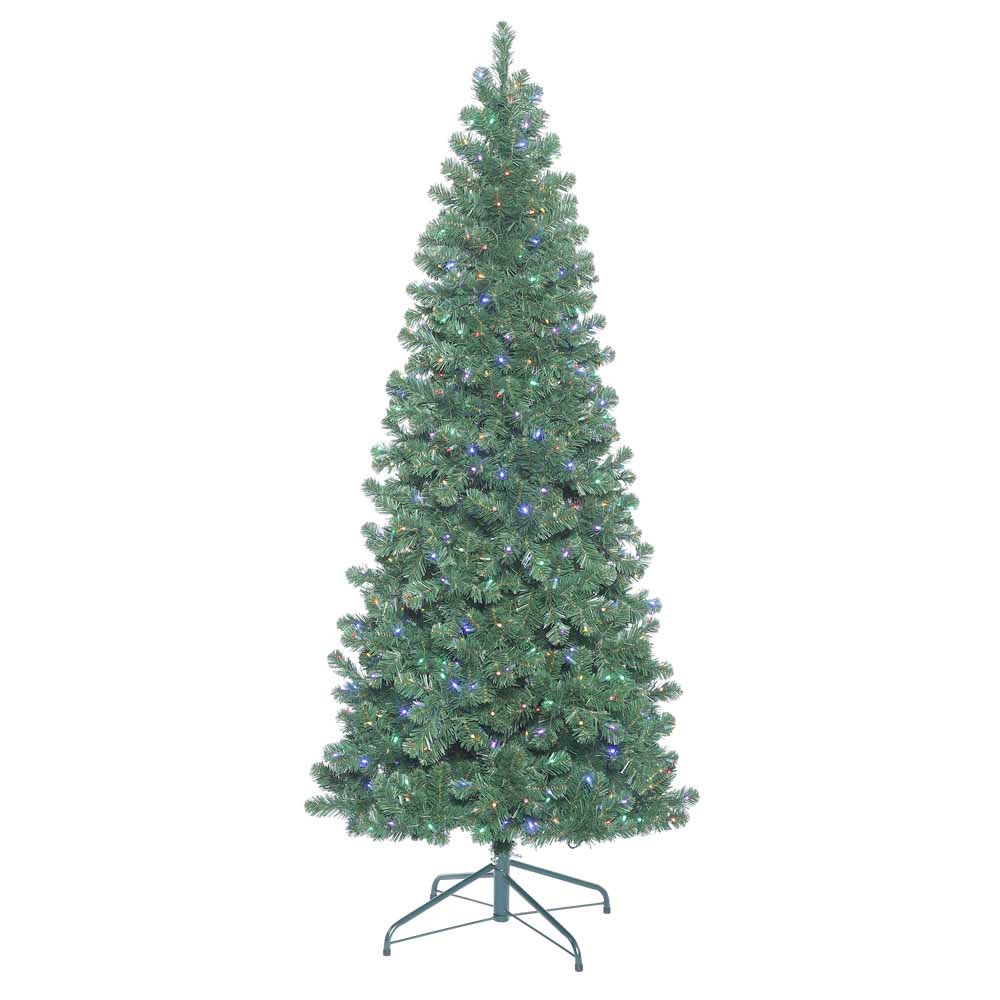 6.5 foot Oregon Fir Slim Tree: Multi-Colored LEDs | C164067LED