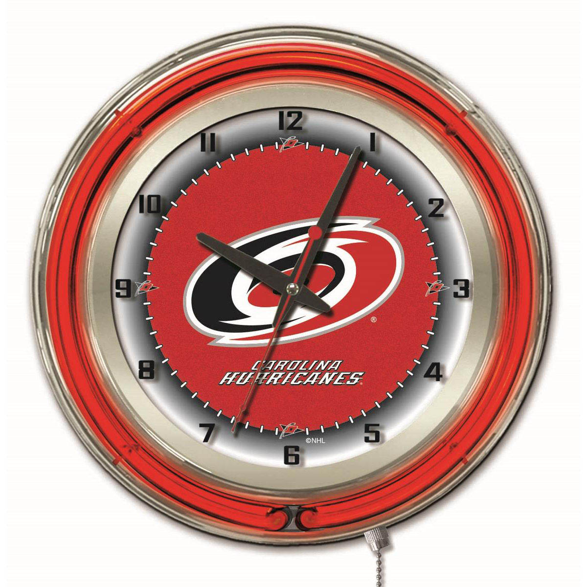Holland Bar Stool Co. | 19 inch Carolina Hurricanes Neon Clock ...