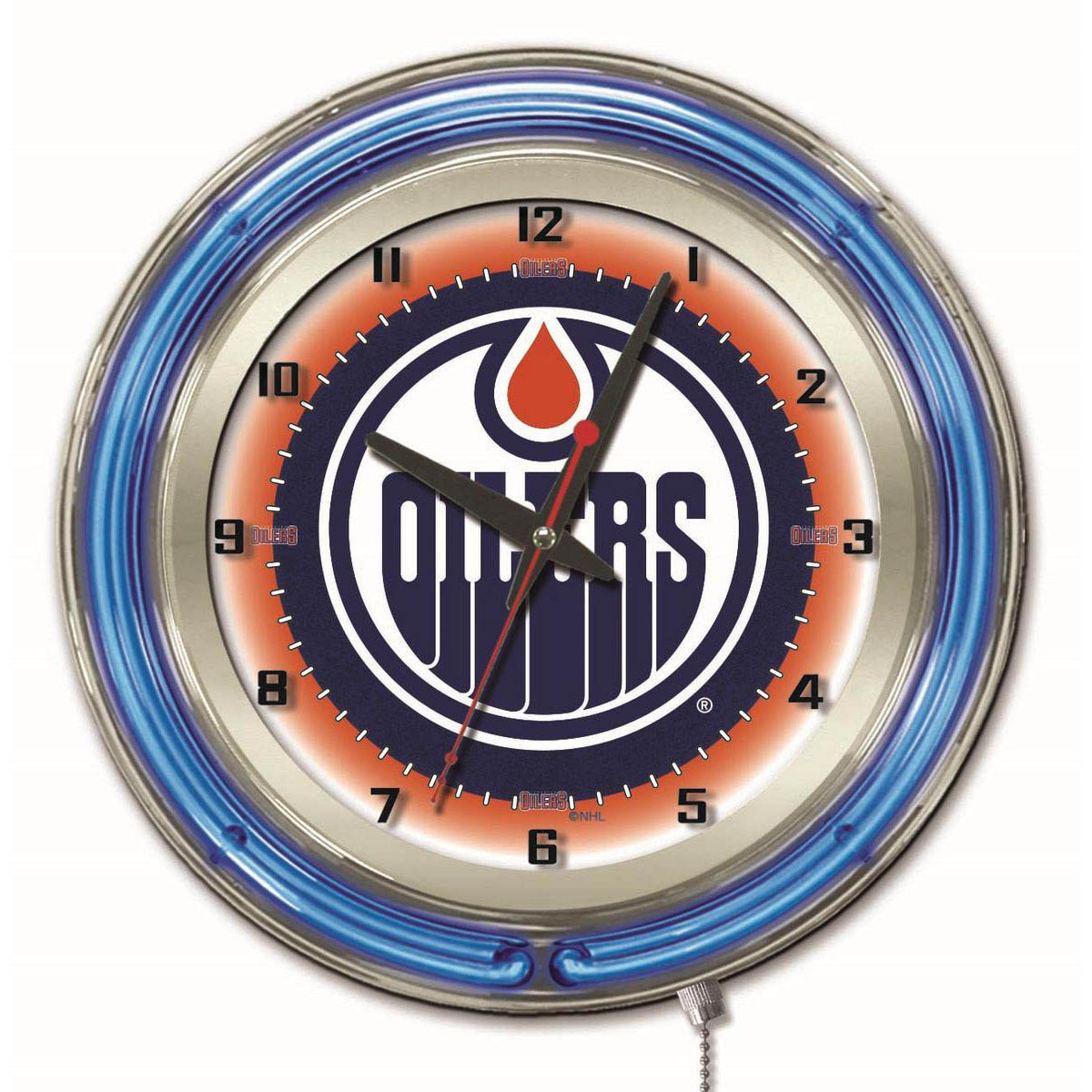 Holland Bar Stool Co. | 19 inch Edmonton Oilers Neon Clock | Clk19EdmOil