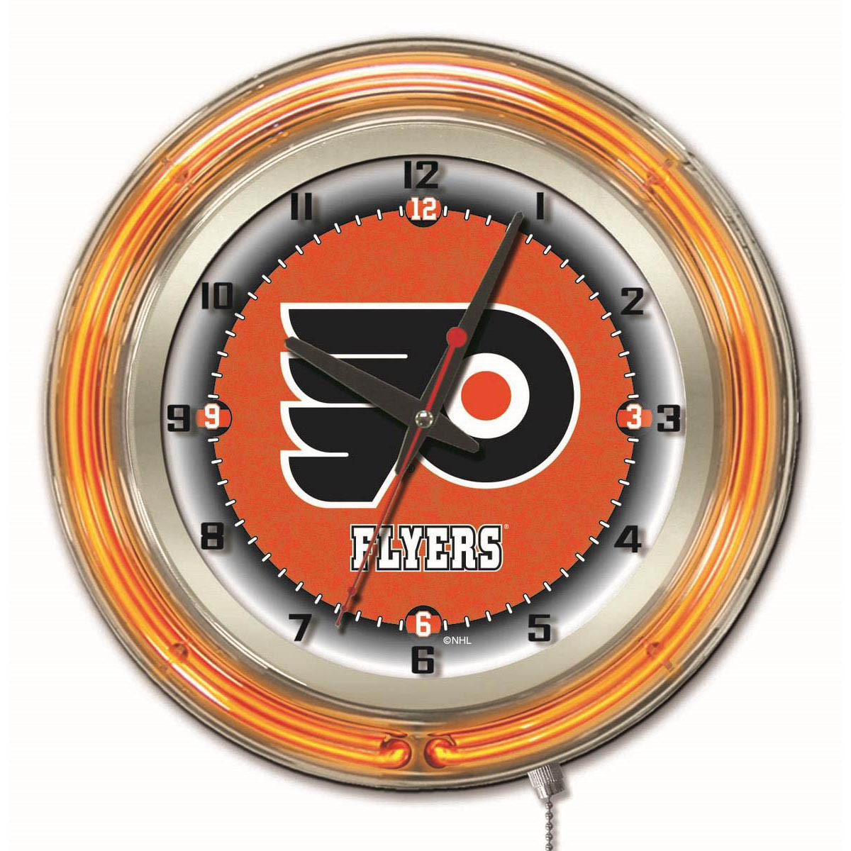Holland Bar Stool Co. | 19 inch Philadelphia Flyers Neon Clock ...