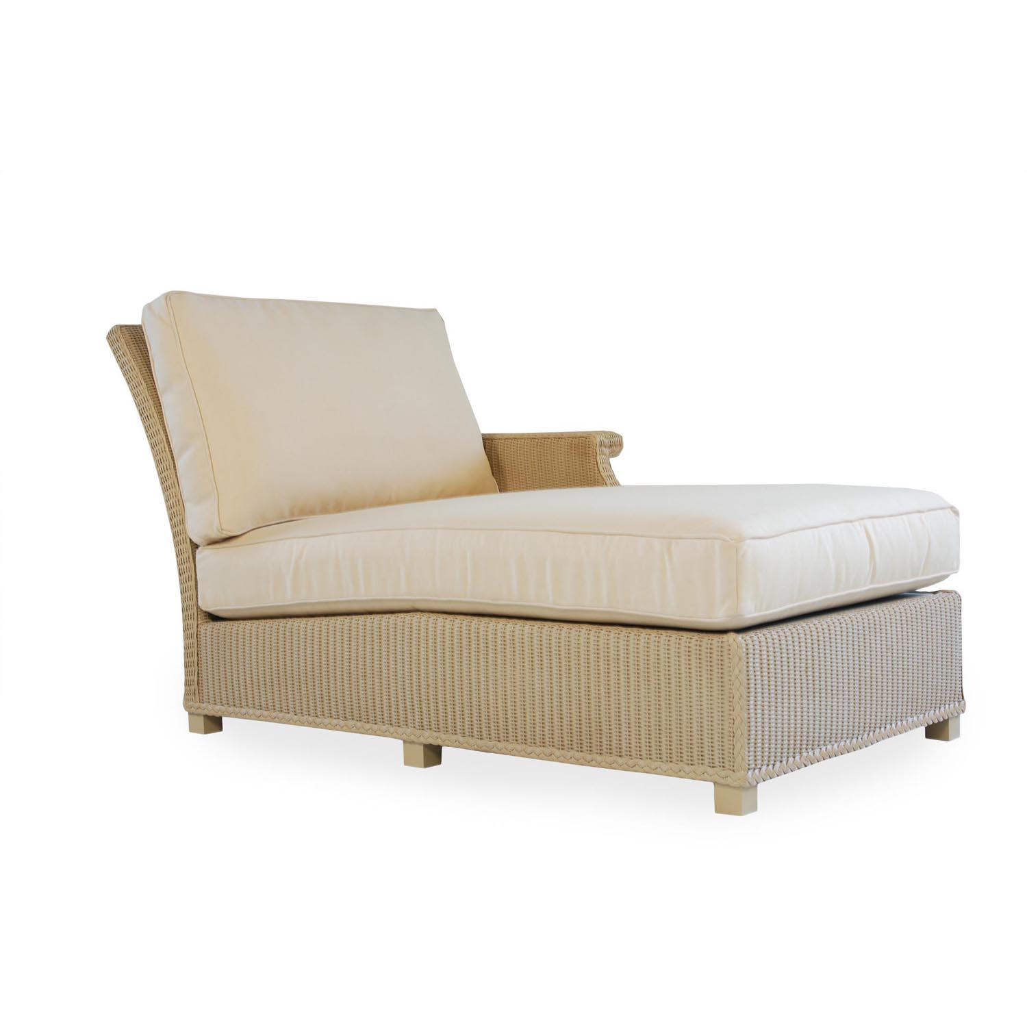 Lloyd Flanders | Hamptons Wicker Cushion Left Arm Chaise Lounge Chair
