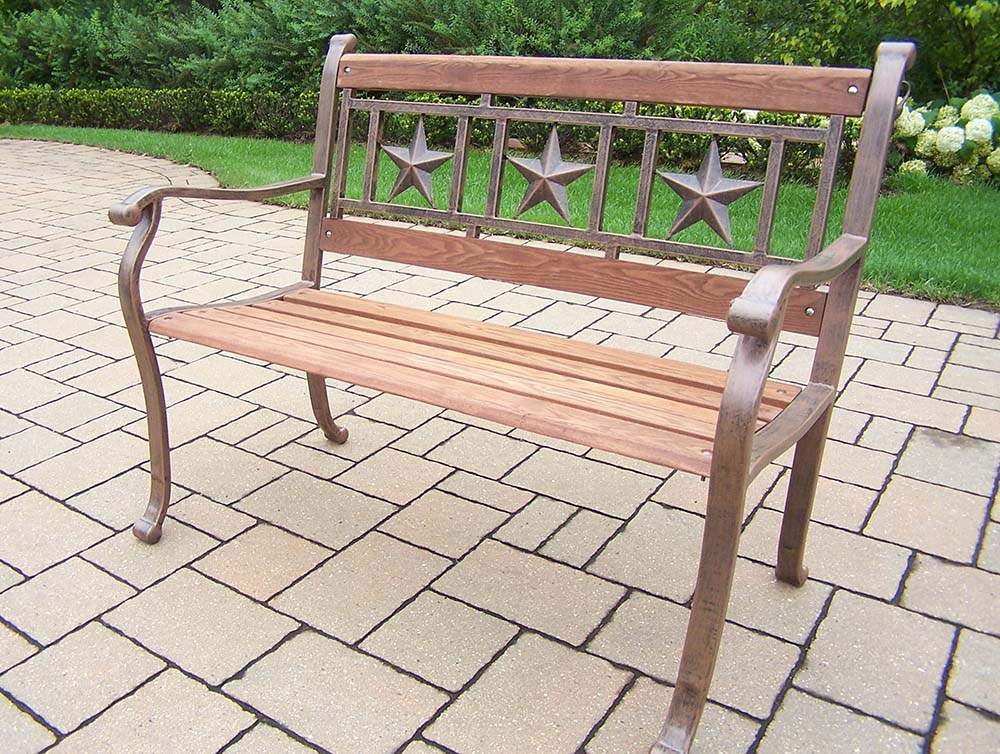 Oakland Living | Antique Bronze Triple Star Bench | 6142-AB