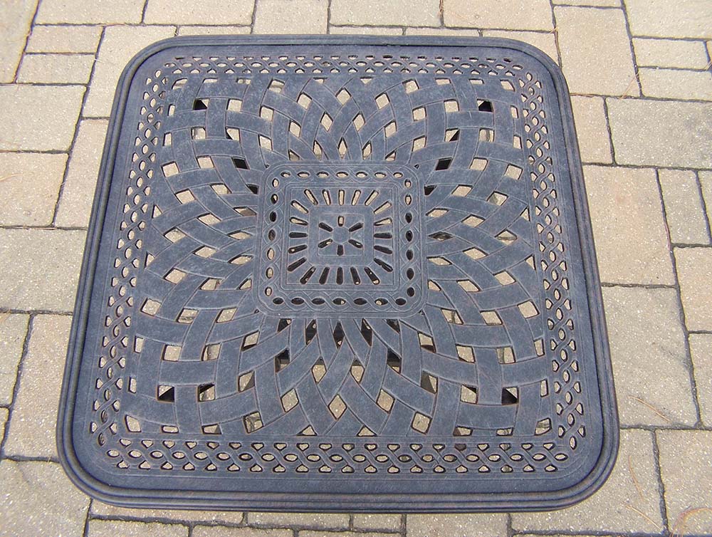 Oakland Living | Aged Belmont 24 inch Square Side Table | 7810-ET-MC