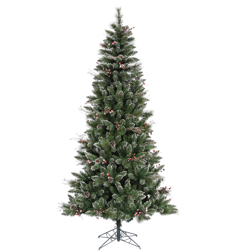 6 foot Snow Tipped Pine & Berry Tree: Unlit | B166260