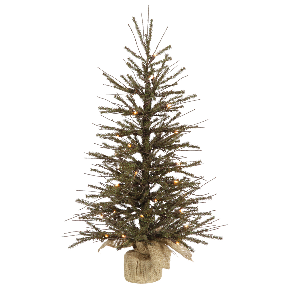 2.5 foot Vienna Twig Tree in Burlap Base: Unlit | B167630