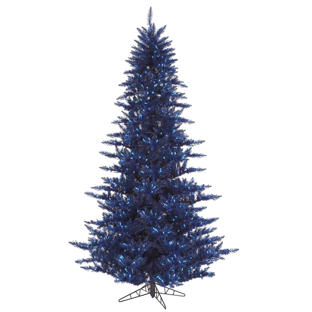6.5 foot Navy Blue Fir Tree: Blue LEDs | K160666LED