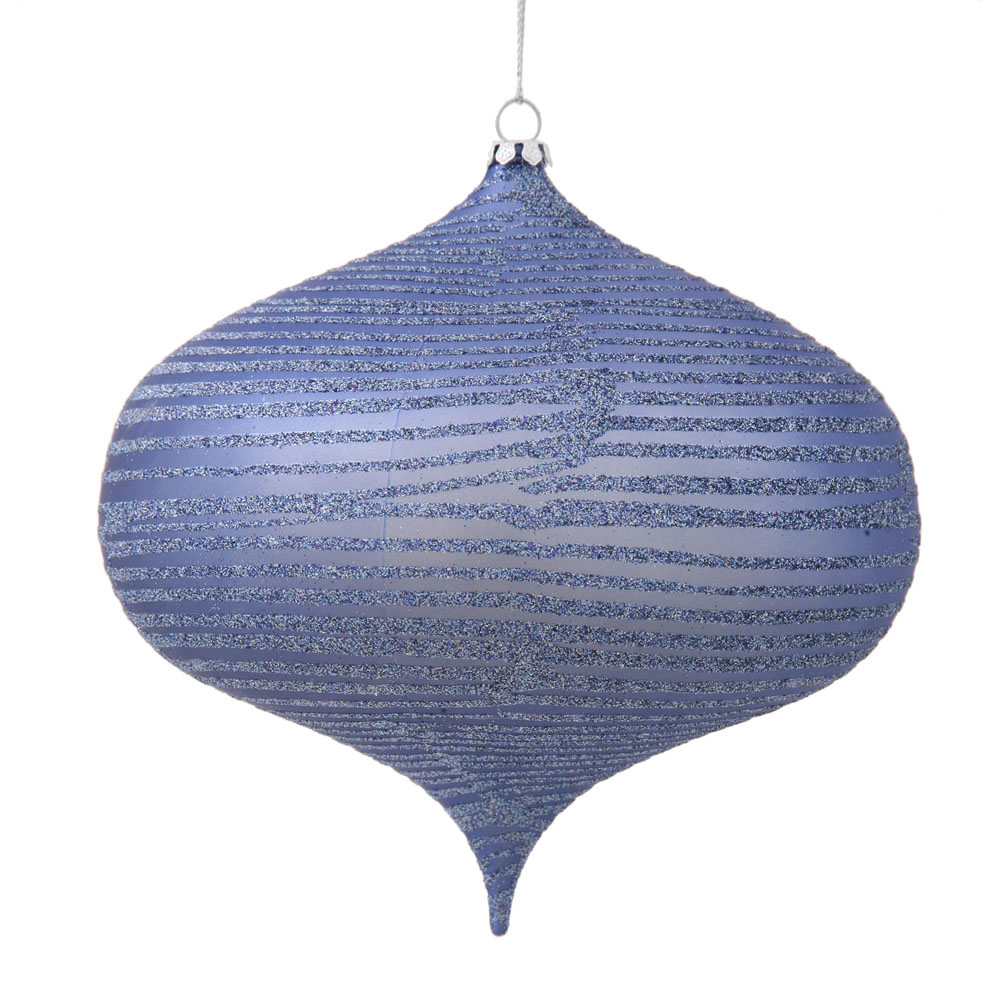 Vickerman | 4 inch Periwinkle Matte Onion Christmas Ornament | M113552