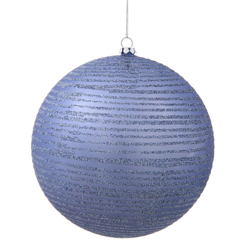 Vickerman | 4 inch Periwinkle Matte-Glitter Ball Ornament (Set of 4 ...