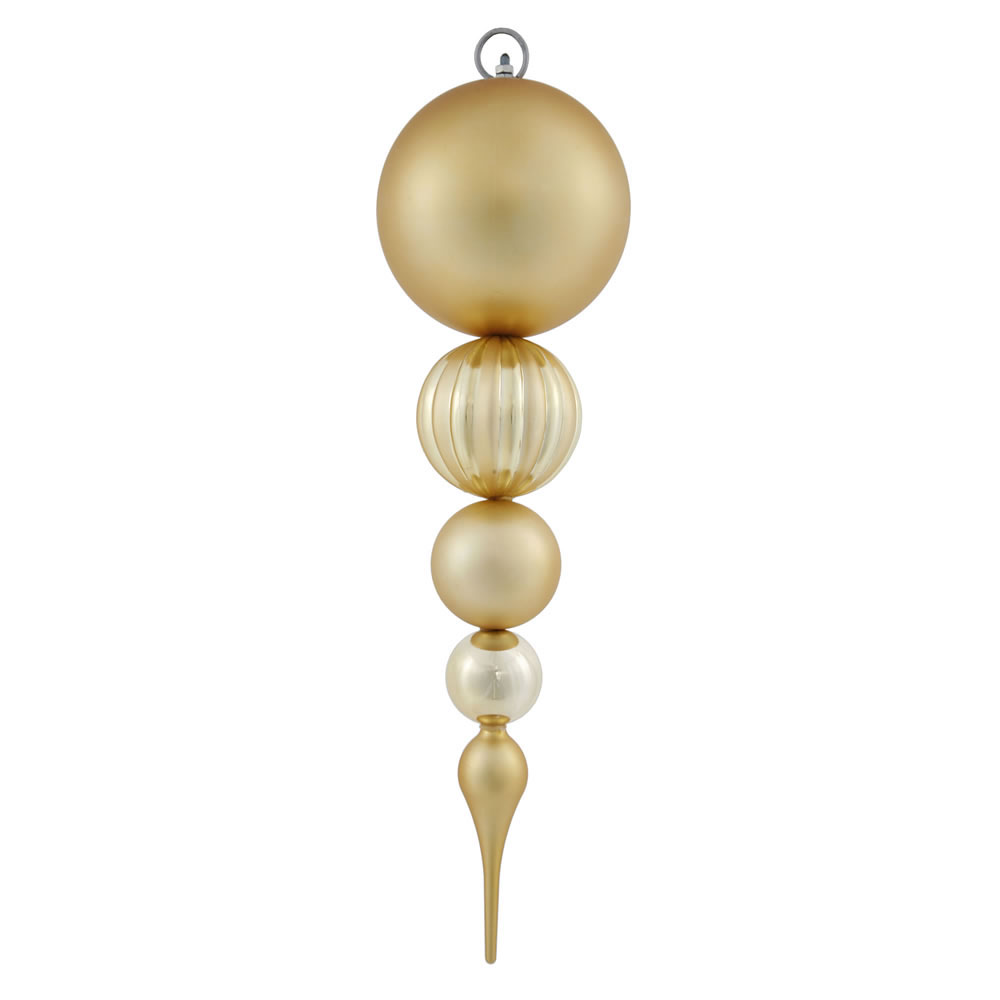 20.5 inch Gold Shiny/Matte Ball Finial Ornament | N144708UV