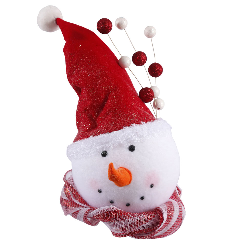19.5 inch Snowman Head with Red Hat Christmas Ornament | P156710