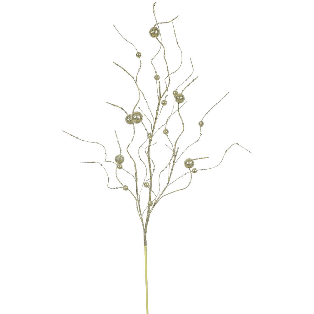 37 inch Gold Glitter Ball Spray: Set of 6 | QG164308