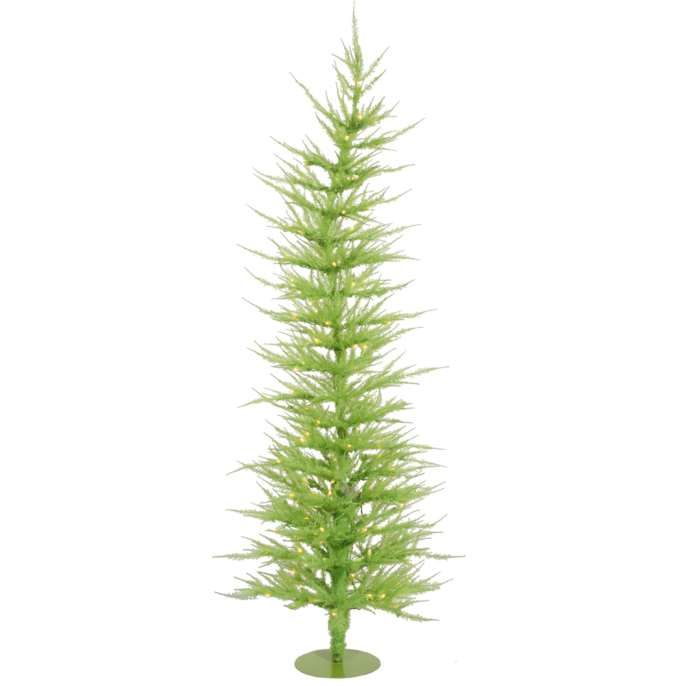 4 foot Lime Laser Christmas Tree: Green Mini Lights | B161141