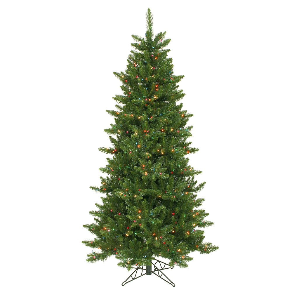 6.5 foot Slim Camdon Fir Christmas Tree: Multi-Colored Lights | A860867