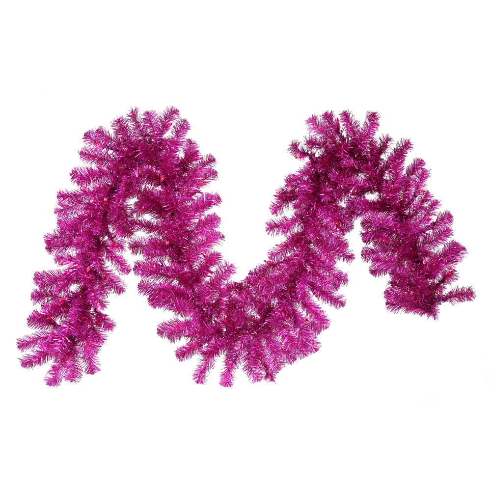 9 foot Fuchsia Wide Cut Garland | B881913