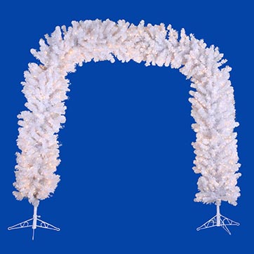 8 Foot Crystal White Arch | Divaloo