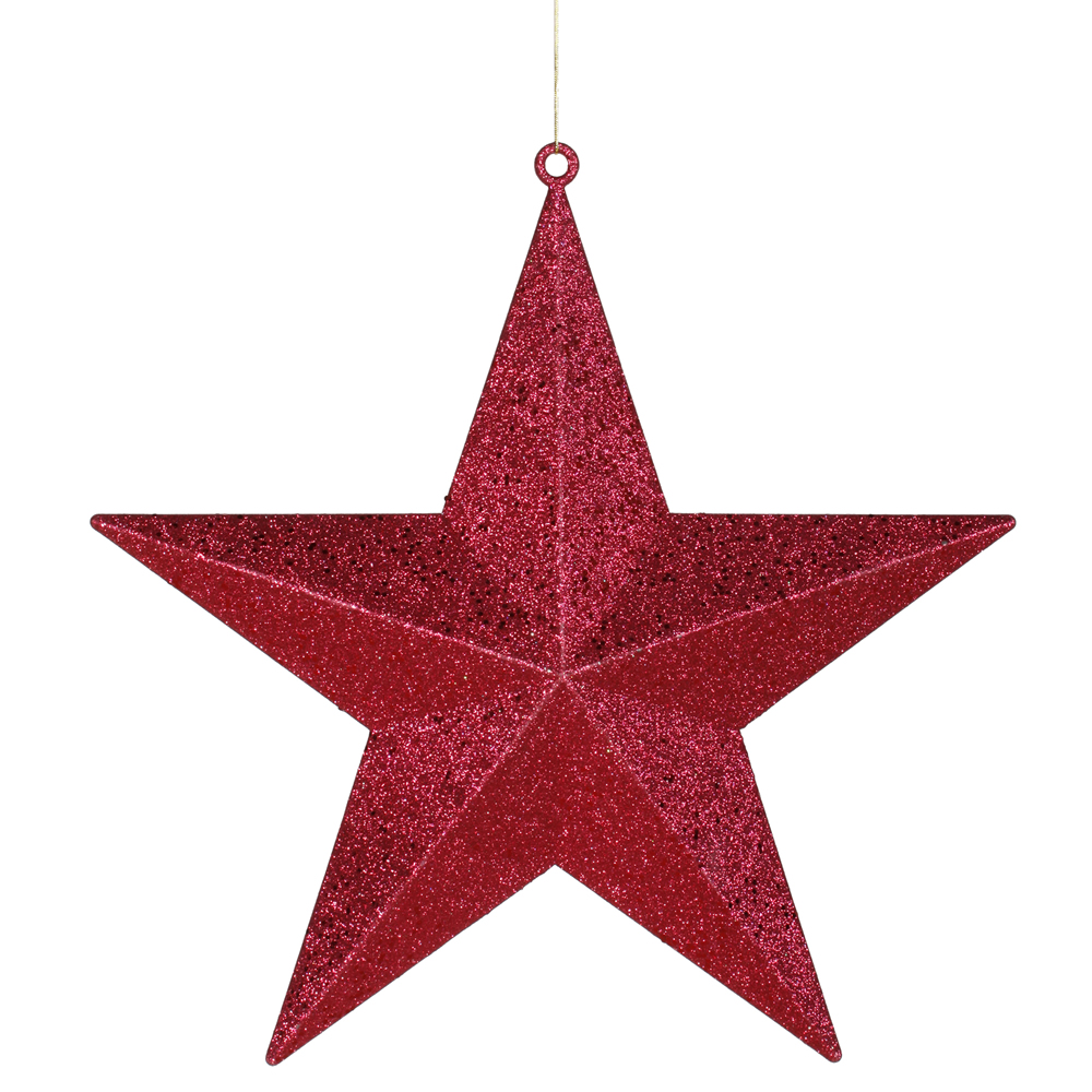 20 inch Red Glitter Star Ornament | M116303