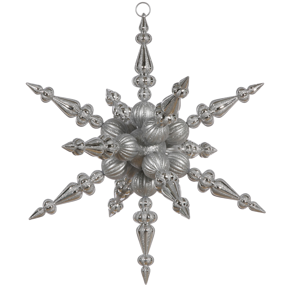 30 inch Silver Radical Snowflake Ornament | N104107