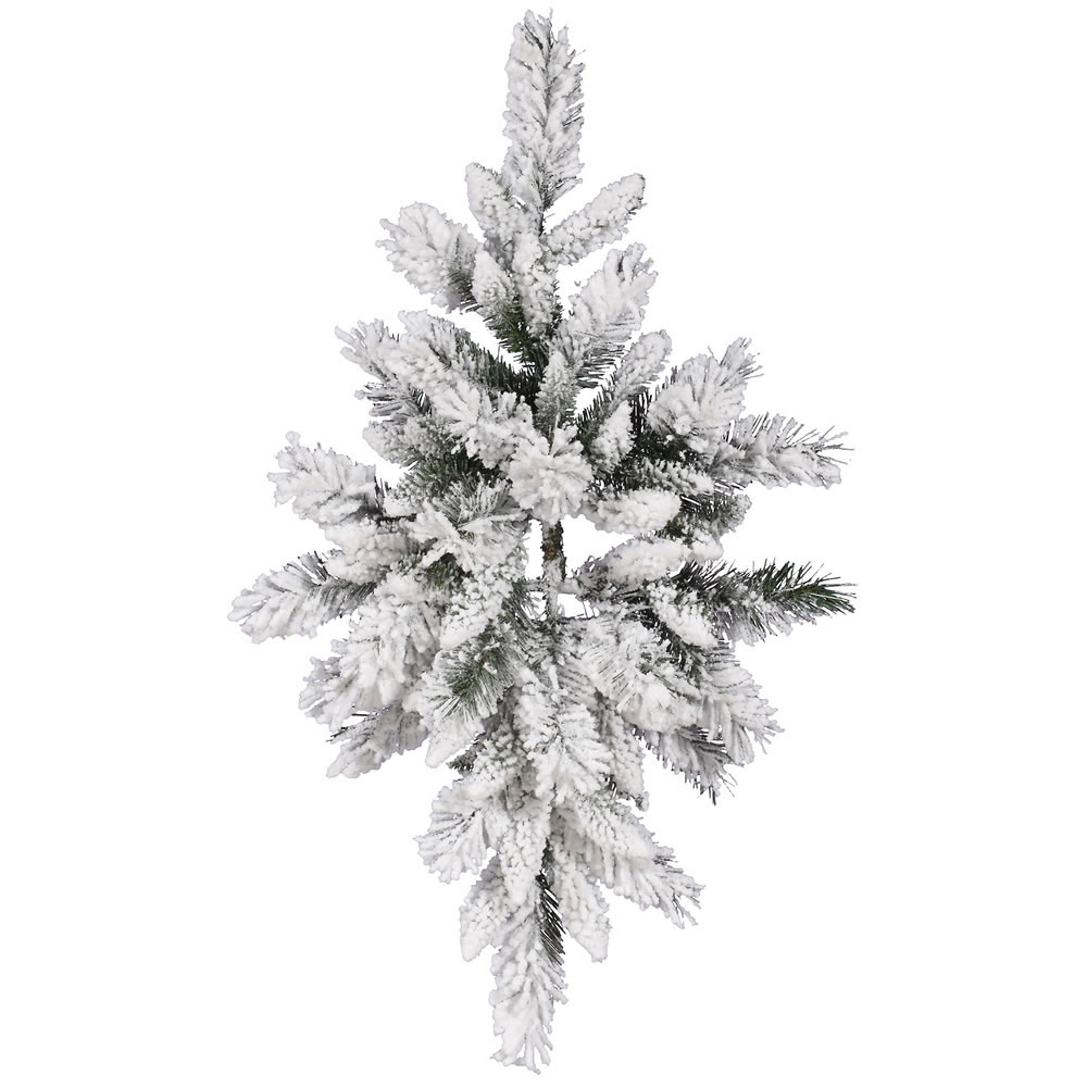 32 inch Flocked Snow Ridge Pine Swag | A128206