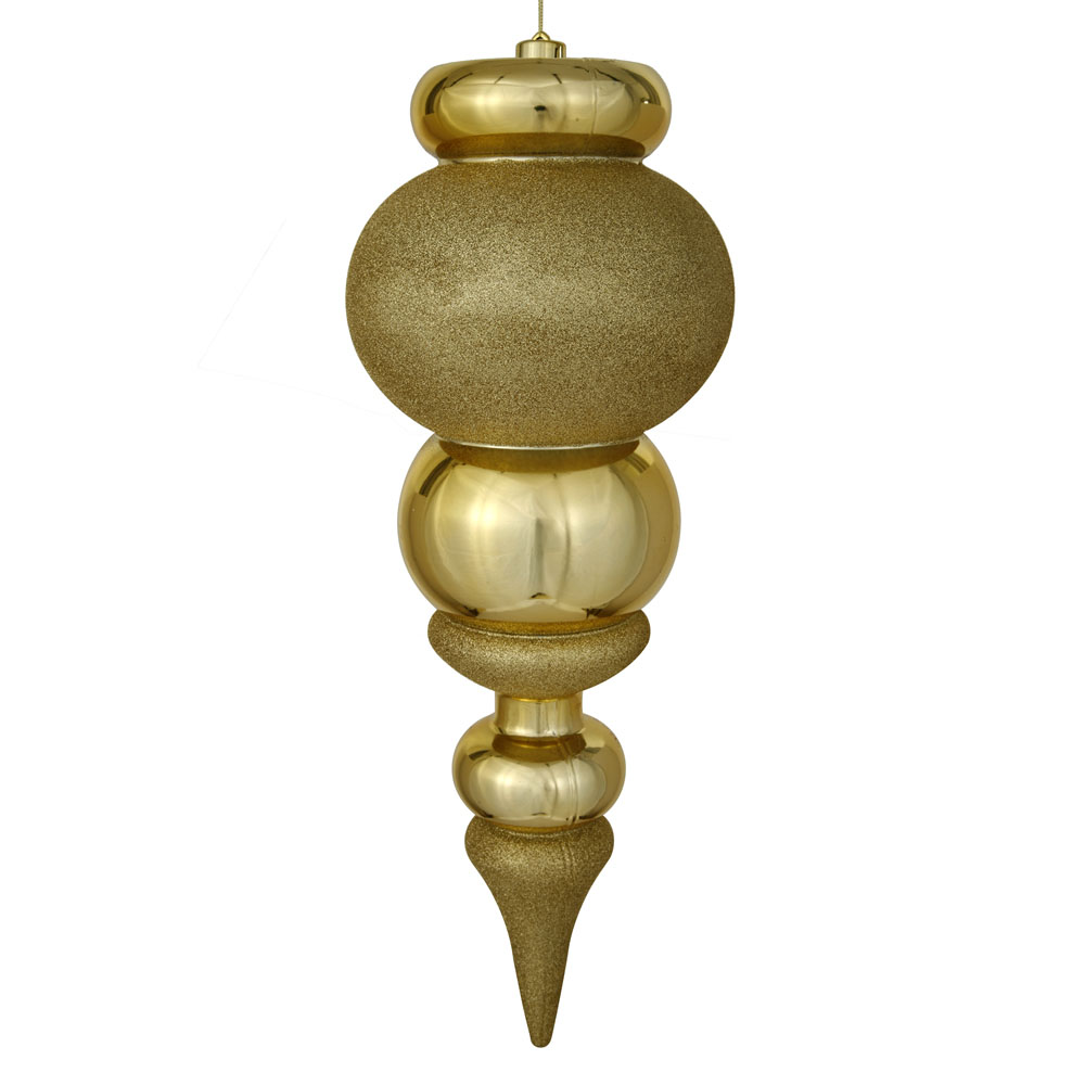 21.7 inch Gold Shiny Finial Shatterproof Ornament | N500908