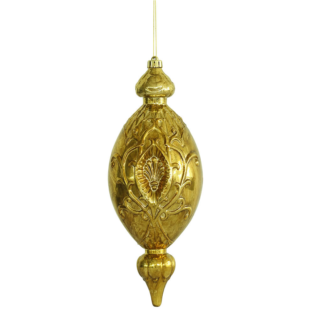 12 inch Antique Gold Finial Ornament (Set of 2) | O128017