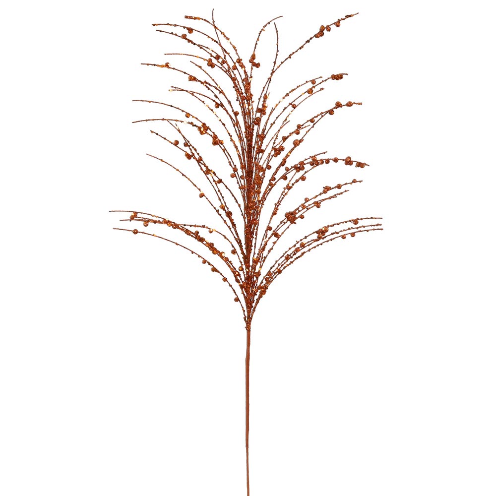 28 inch Glitter Berry Christmas Spray: Copper | P132918