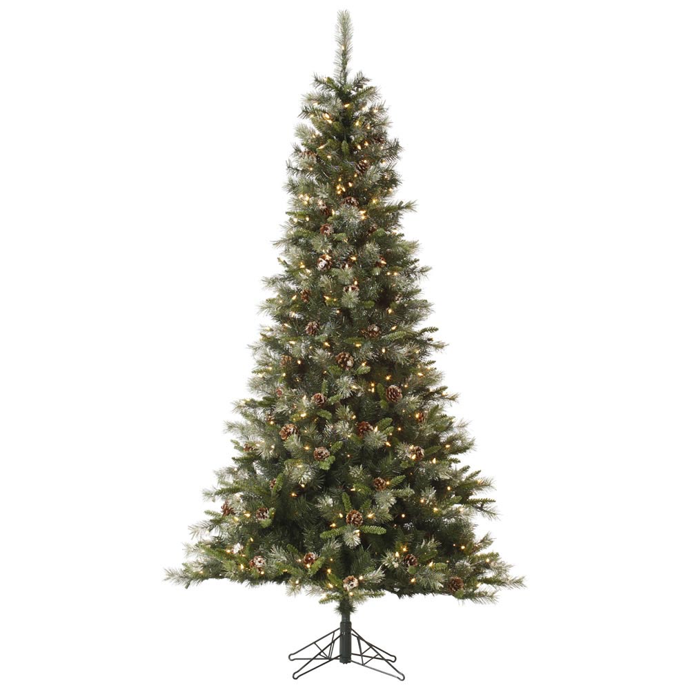 6 foot Iced Sonoma Spruce Laser Glittered Tree: Lights | A145861