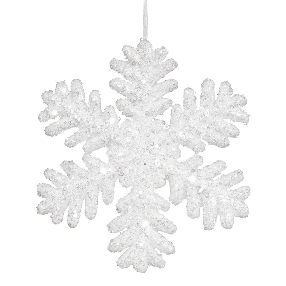 13.75 inch Glitter Styrofoam Snowflake Ornament | VCK4681