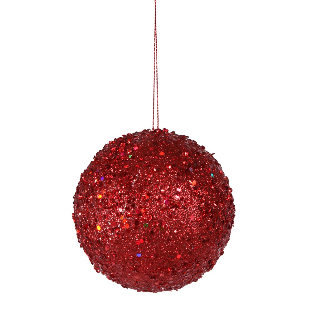 3 inch Jewel Christmas Ball Ornament w/ String | VCK4770