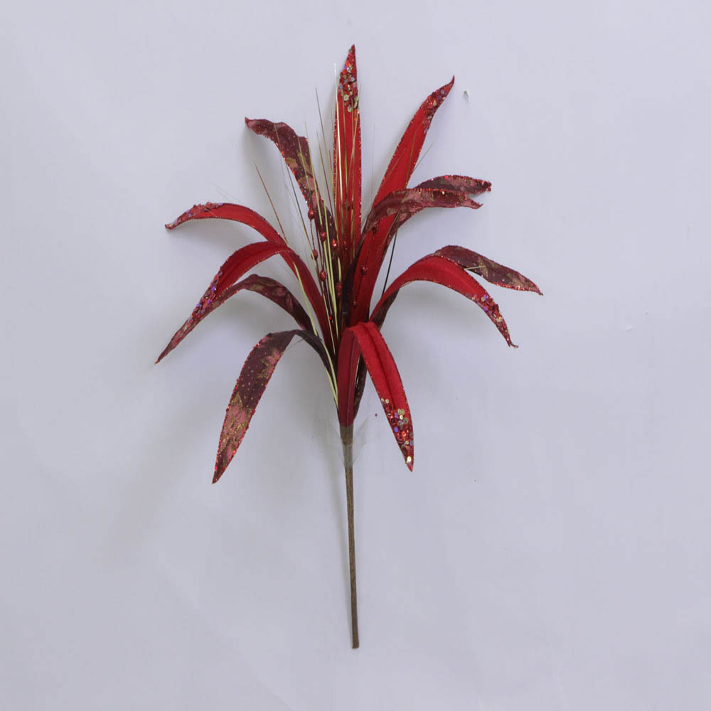 36 inch Red Papyrus Flower Pick with 17 inch Flower | O147003