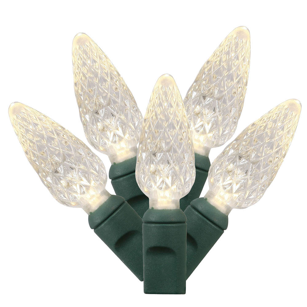 34 foot C6 LED Light Strand - 4 inch spacing: 100 Clear Lights | X4G8101