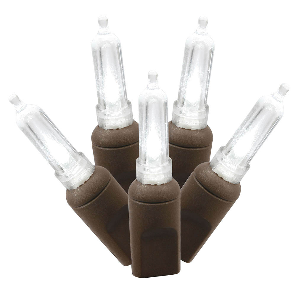 25 foot Italian LED Brown Light Strand - 6 inch spacing: Pure White ...