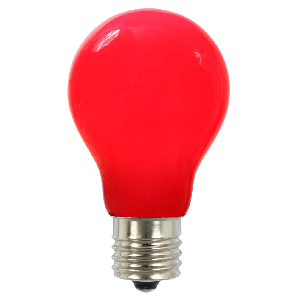 A19 LED Red Ceramic Replacement Bulb with E26 Base: 25,000 HRS | XA19C03