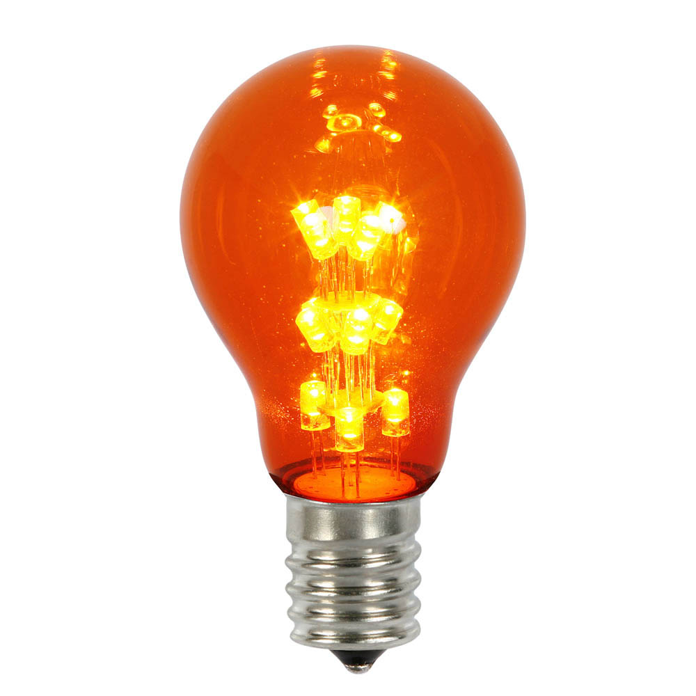 A19 LED Amber Transparent Replacement Bulb with E26 Base: 25,000 HRS ...