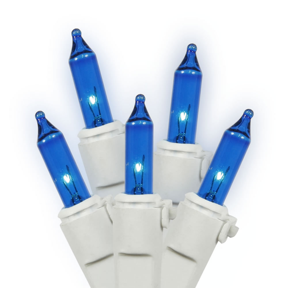 16 foot Mini Light Strand with 4 inch Spacing Strand: Blue | W4W0502