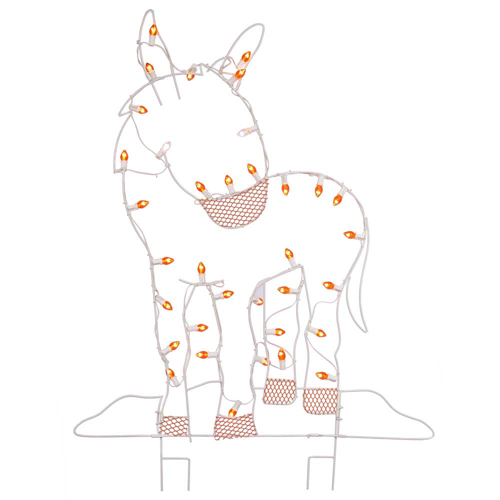 47H x 31W inch Donkey Wire Silhouette: C7 LED Lights | X136017