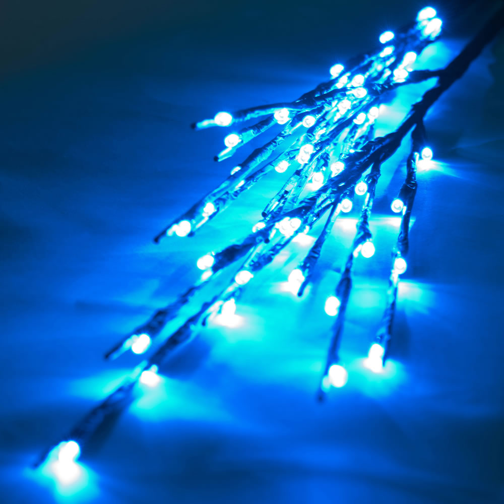 36 inch Outdoor Tall LED Twig Lights - 3 Twigs: Teal Lights | X15B632