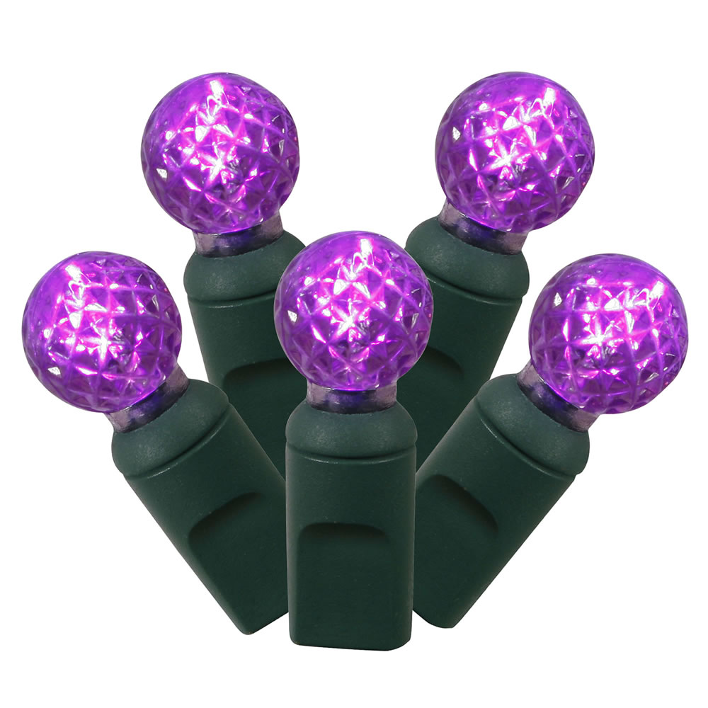 34 foot G12 Berry LED Green Light Strand - 4 inch spacing: 100 Purple ...