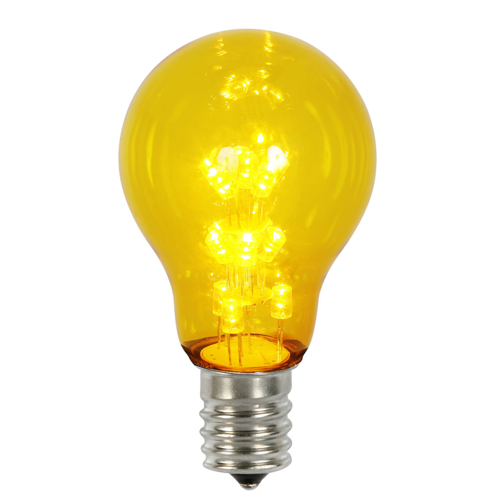 A19 LED Yellow Transparent Replacement Bulb with E26 Base: 25,000 HRS ...
